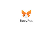 Baby Fox symbol Logo, a Branding & Logo Template by Half Production