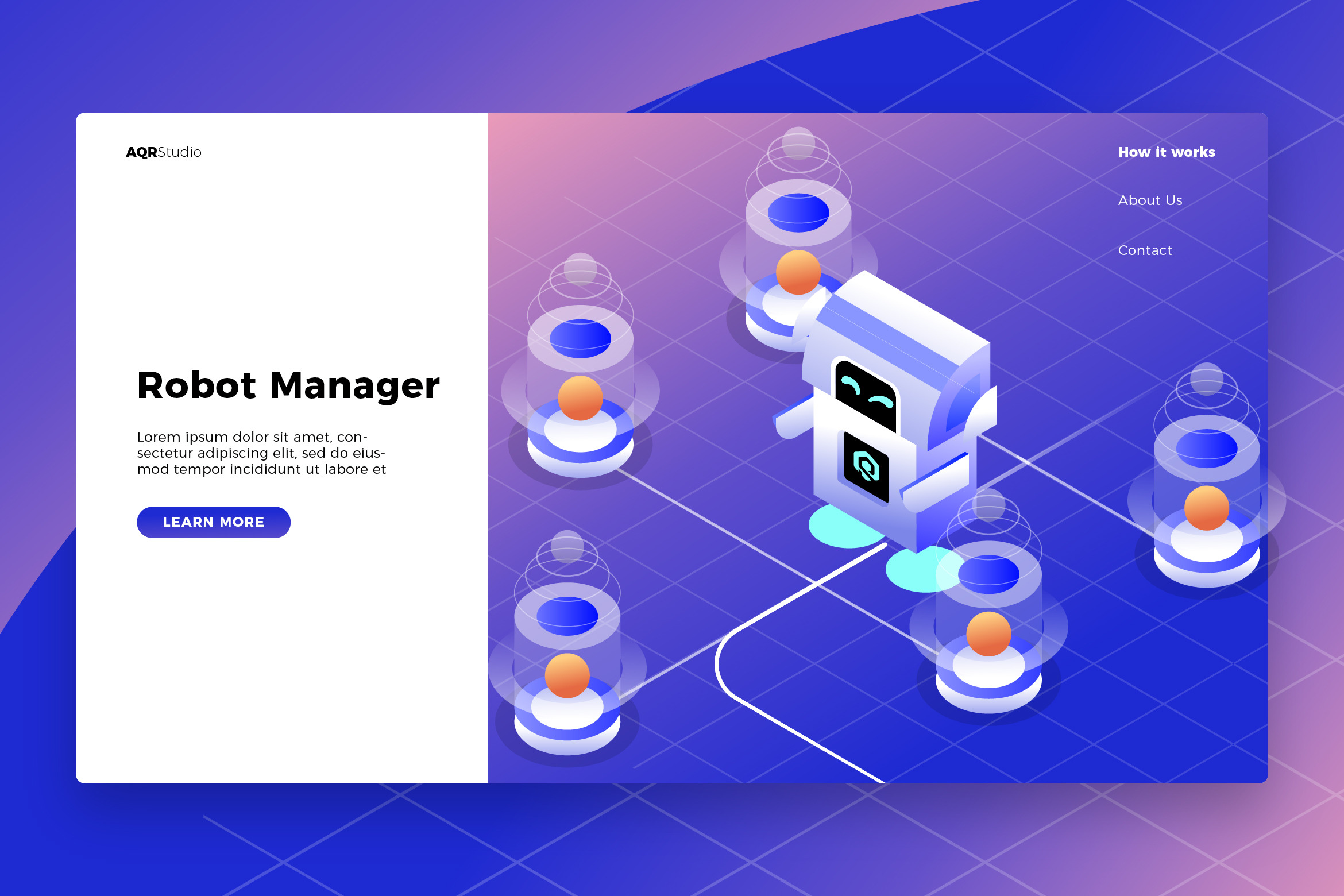 Robot Assistant- Banner&Landing Page, a Templates & Theme by AQR Studio ...