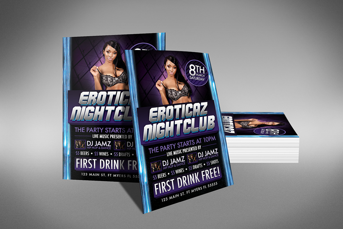 Gentlemen's Club Flyer, a Flyer Template by Creativenauts