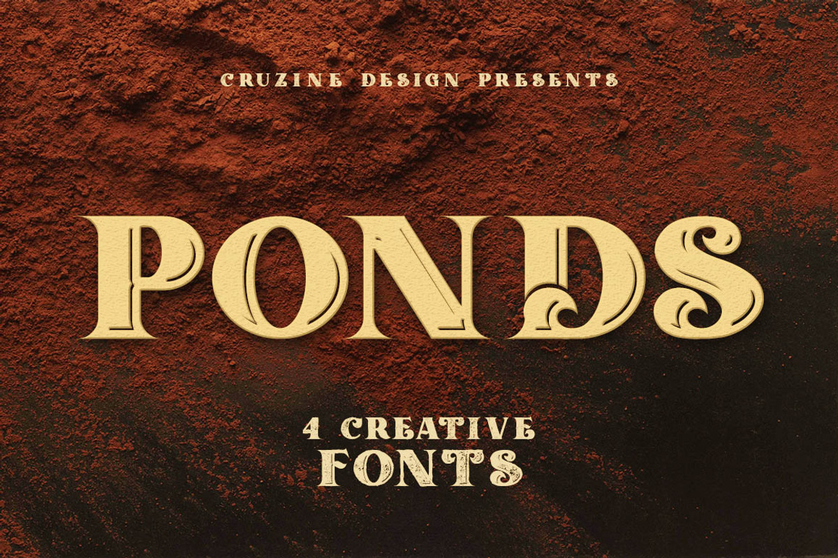 Ponds Typeface, a Serif Font by Cruzine