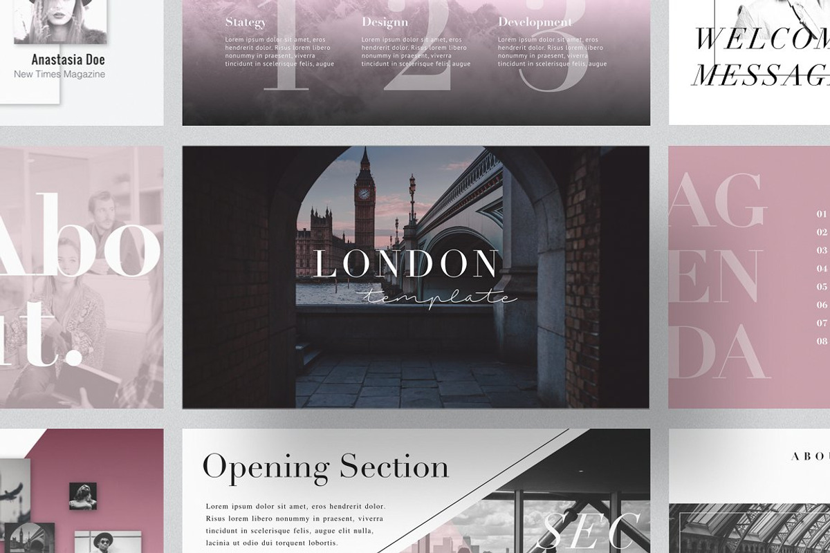 LONDON PowerPoint Template + Gift, a Presentation Template by Elizaveta ...