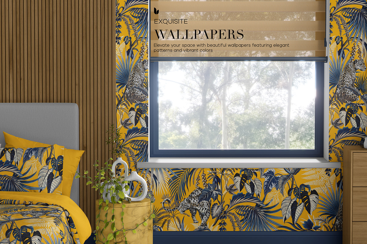 Indigo Jungle | Tropical Patterns, a Pattern Graphic by LEAFure