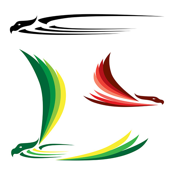 Isolated abstract bird, an Icon by yod67