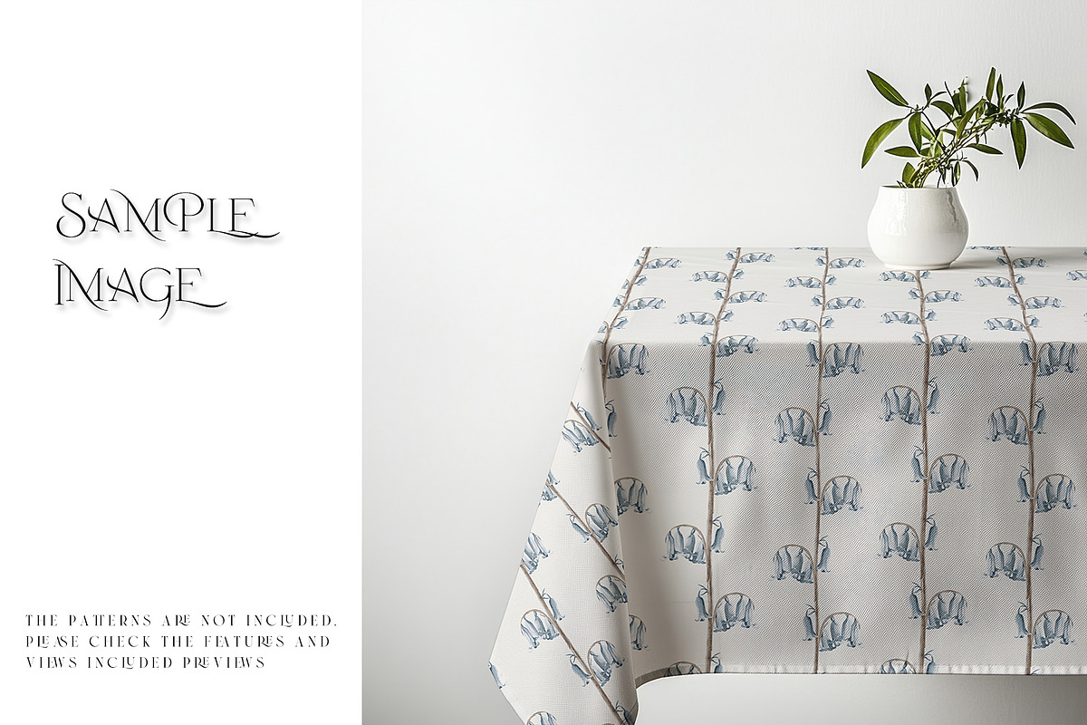 Tablecloths Mockups via Smart Object, a Household Mockup by mock-ups