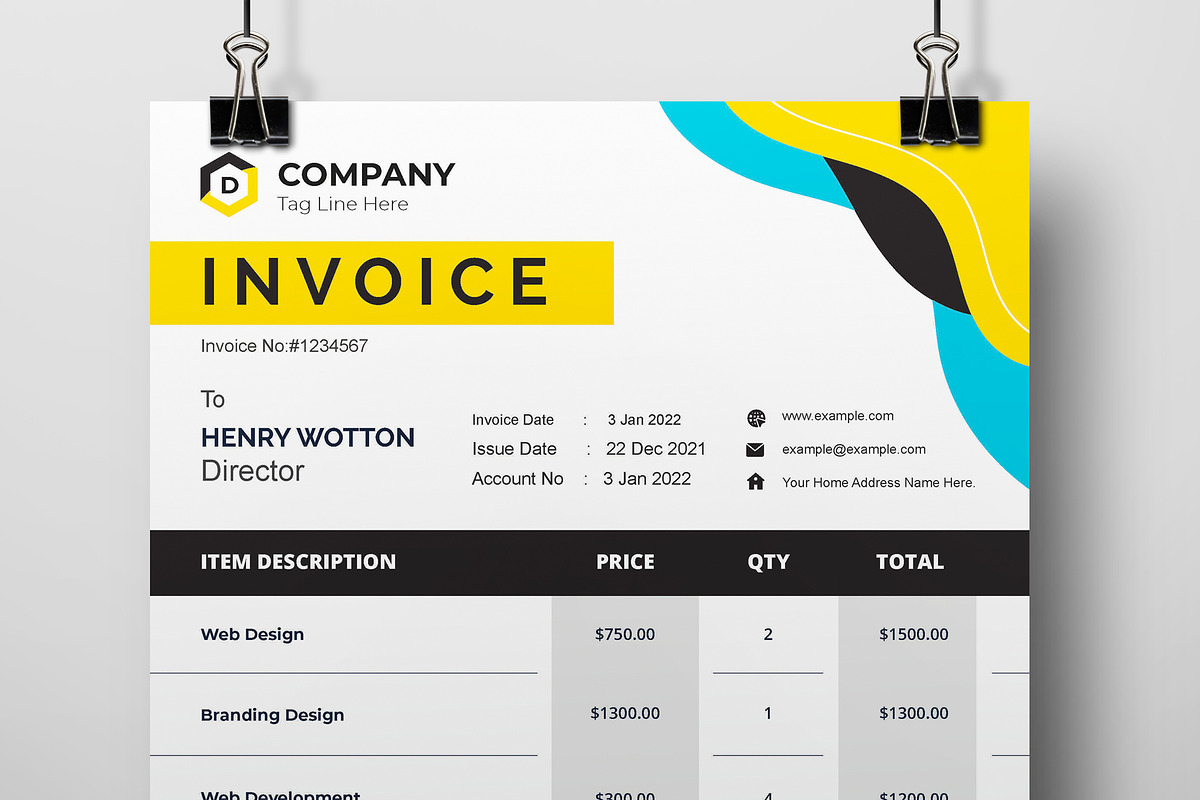 Invoice Layout | Creative Market