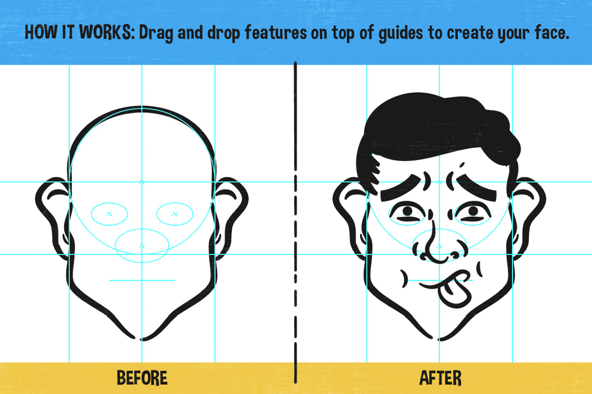 Cartoon Face Maker, an Illustration by melissadn