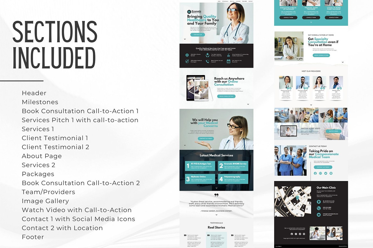 Medical Clinic Canva Website Template