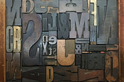 Reclaimed Letterpress Printer Blocks, an Industrial Photo by LindaGeez