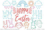 64 Easter vector design elements, a Graphic by Illustree