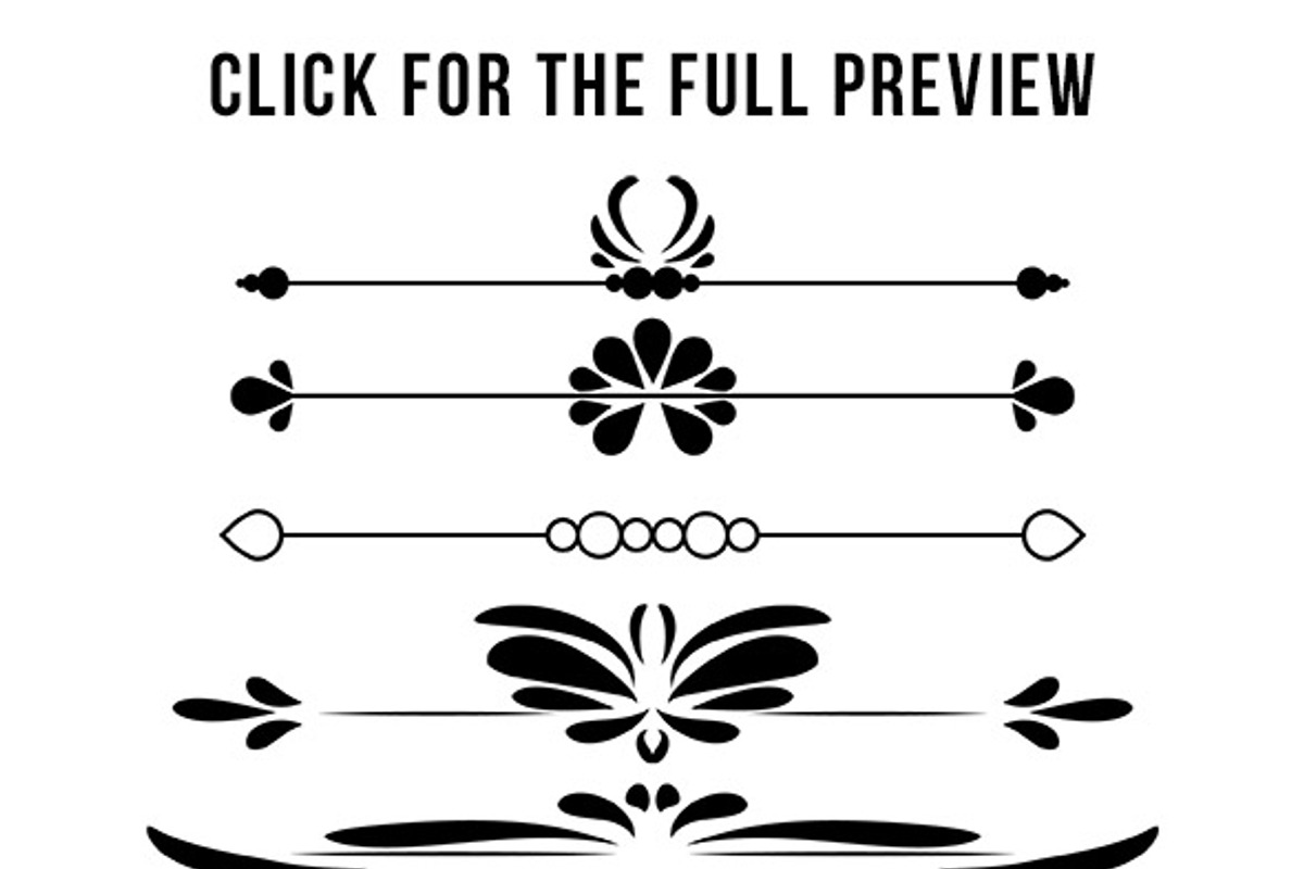 12 Decorative Vintage Text Dividers, a Decorative Illustration by The ...