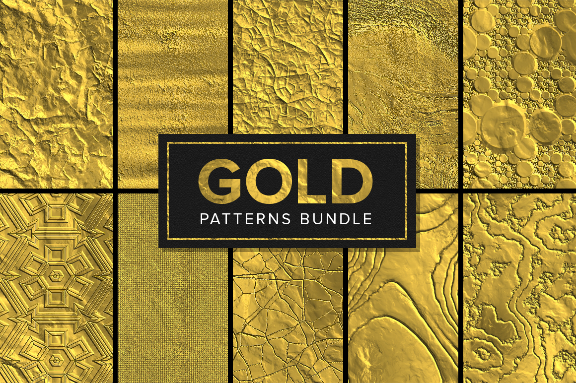 85 Gold Patterns Bundle, a Texture Graphic by Creativenauts