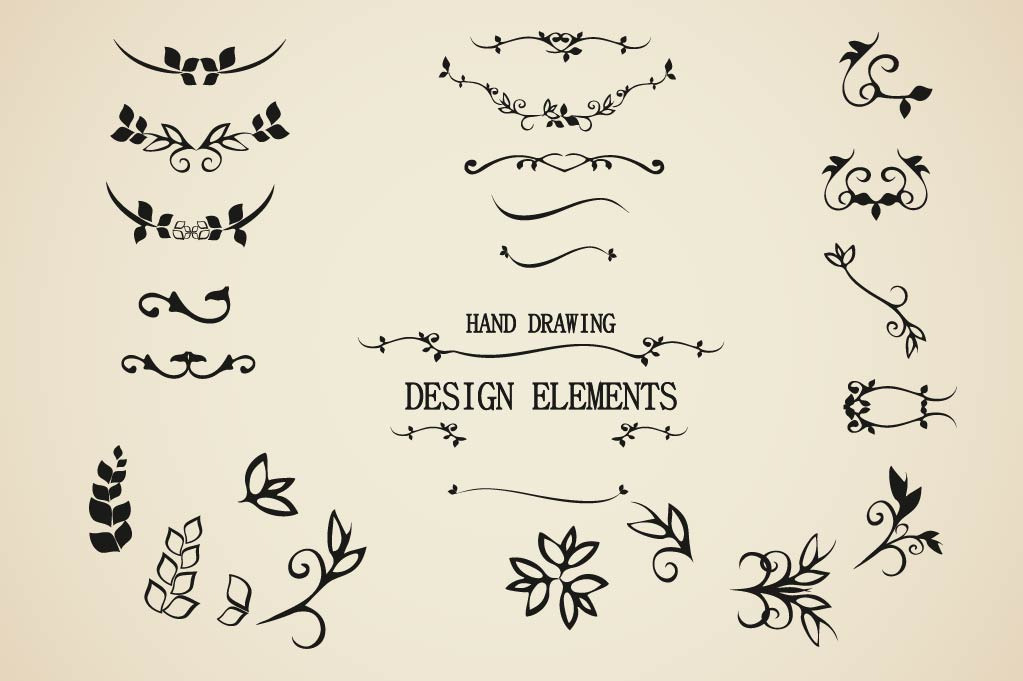 Hand Drawn Vintage Design Elements, a Graphic by Svetlana Voloshina