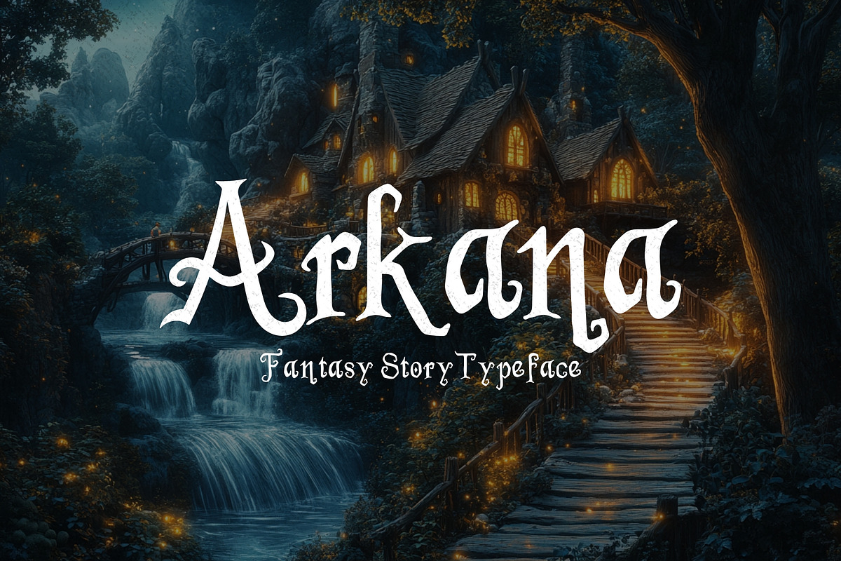 Arkana - Fantasy Typeface, a Blackletter Font by HipFonts