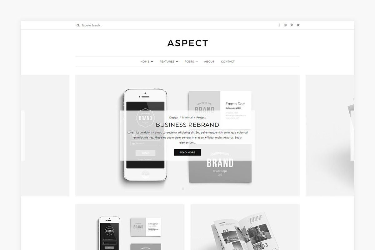 Aspect - WordPress Blog Theme