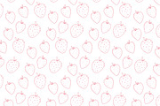 Strawberry Line Art Pattern | Graphic Patterns ~ Creative Market