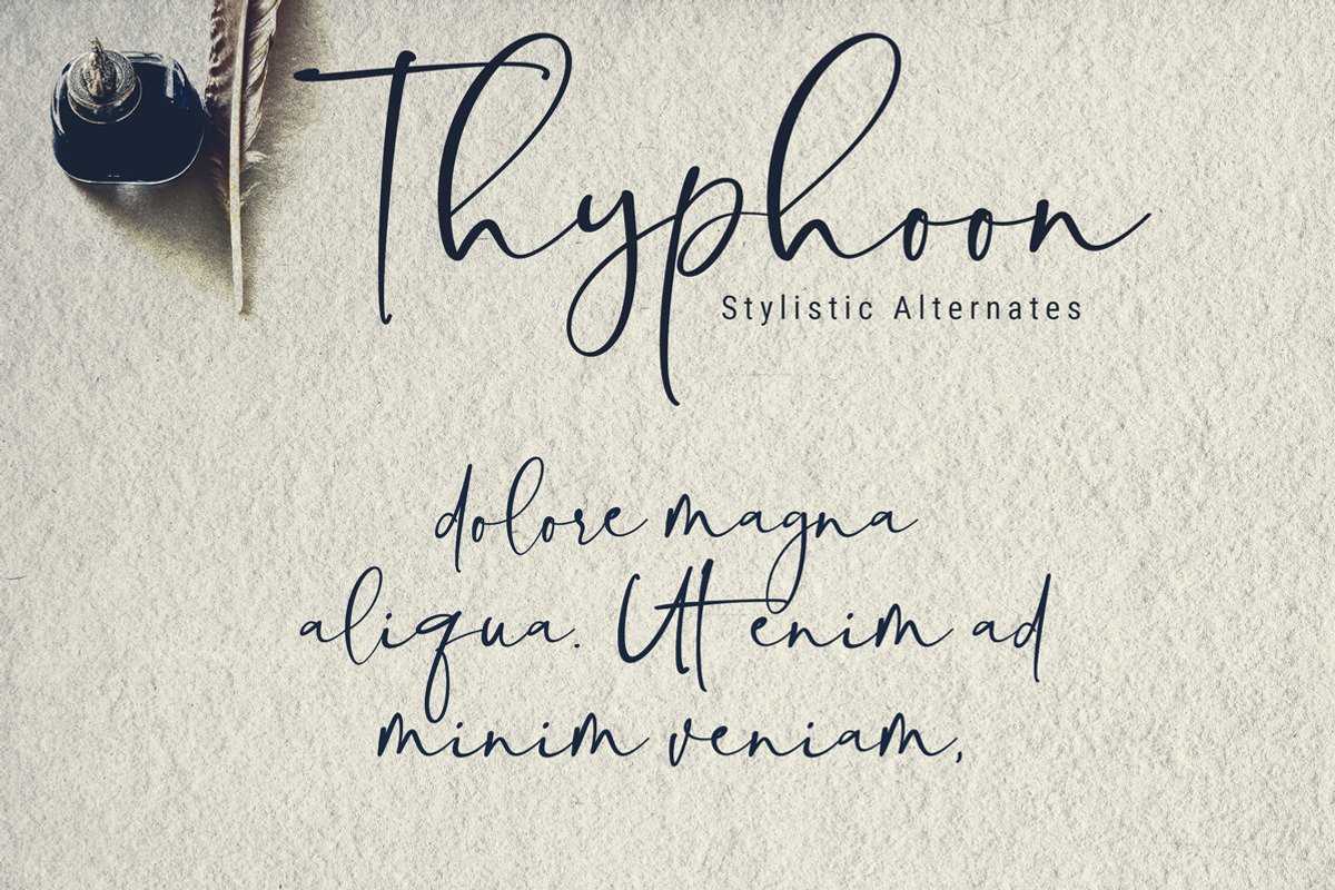 Typhoon Modern Signature Font
