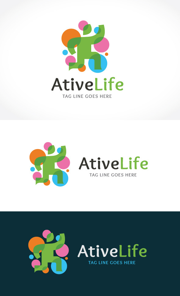 Active Life Logo, a Templates & Theme by Vectorwins Premium Shop ...