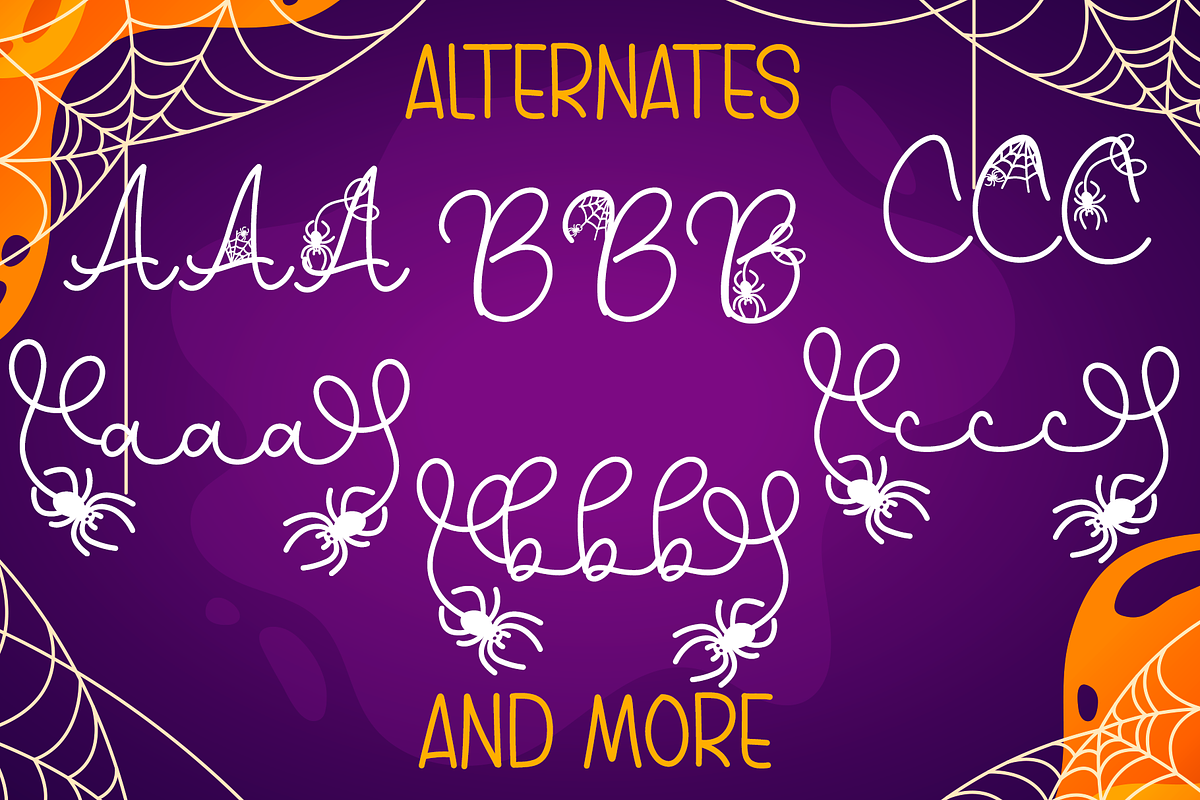Black Spidey | Halloween Font, a Script Font by BearyType Studio