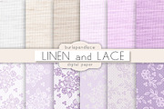 Linen and Lace digital paper | Graphic Patterns ~ Creative Market