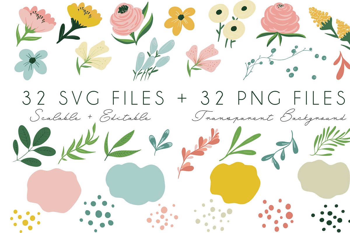 Spring Floral Clip art Collection, a Graphic by Ink + Eye