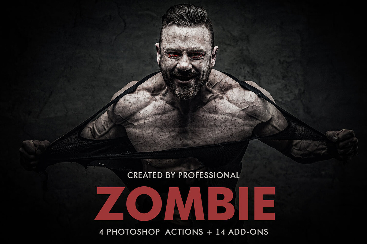 Zombie Photoshop Actions, an Action Add-On by FixThePhoto