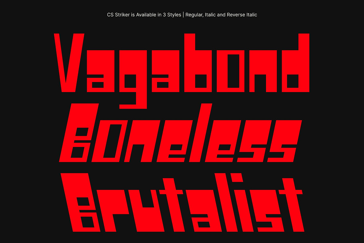 CS Blitzer – Brutalist Display Font, a Sans Serif Font by Craft Supply Co.