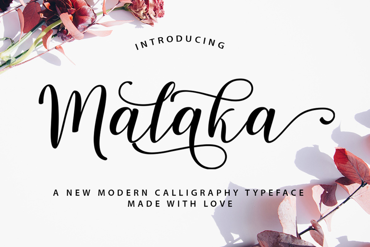 Malaka Script, a Script Font by Typehill