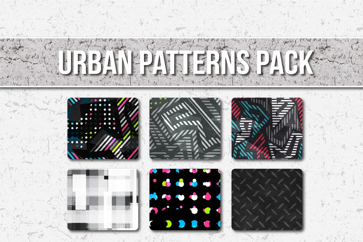 Vector Urban Patterns pack, a Pattern Graphic by Gudiny