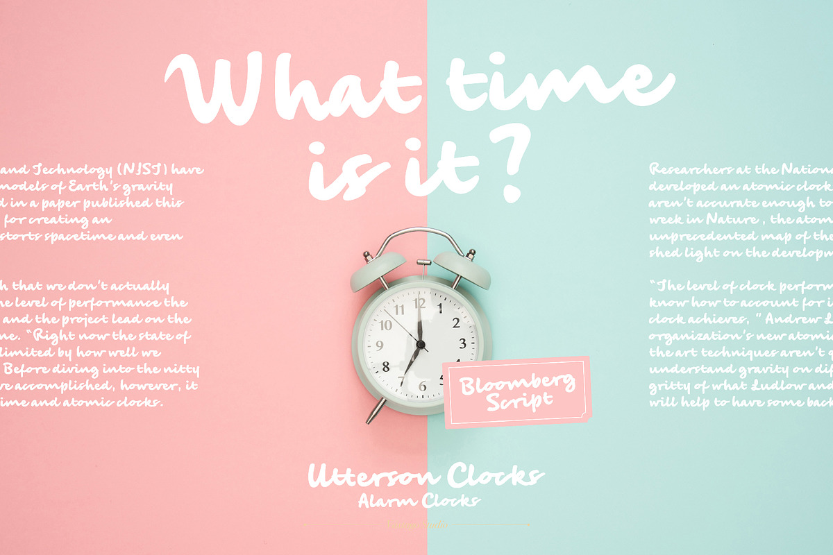 Bloomberg Script, a Script Font by Vastago Studio