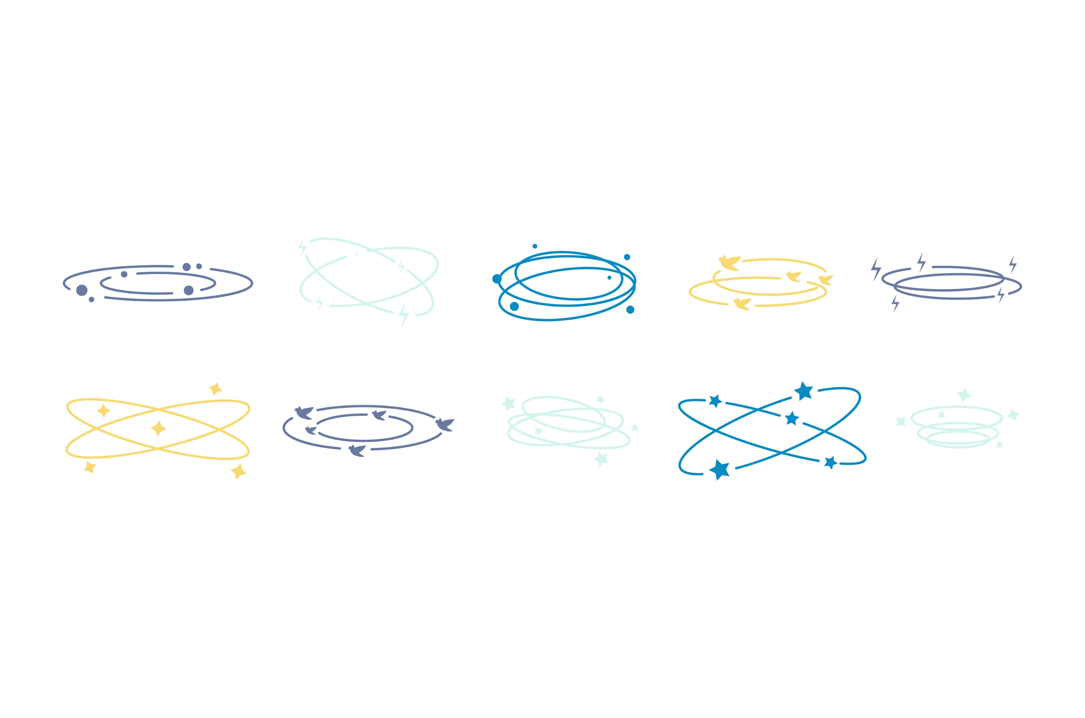 Simple dizzy lines icons. Headache, an Illustration by LadadikArt