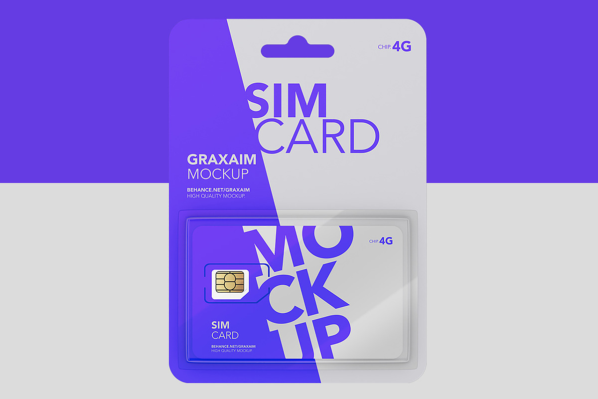 SIM Card Packing - Mockup, a Packaging Mockup by Graxaim Mock-up