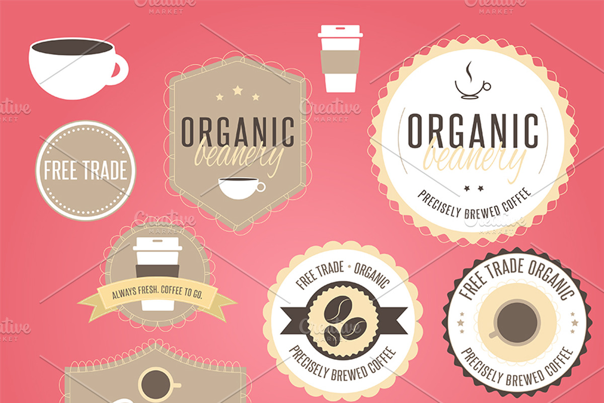 Coffee Cafe Badges/Logo, Vol 1, a Templates & Theme by The Bumble Box