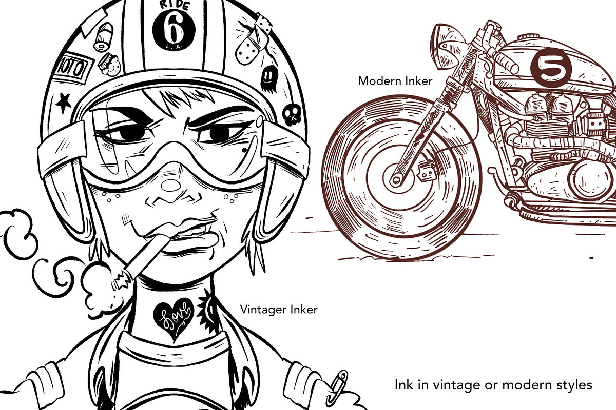 Procreate Vintage Comic Ink Brushes