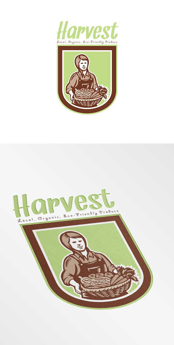 Harvest Local Organic Produce Logo, a Branding & Logo Template by ...