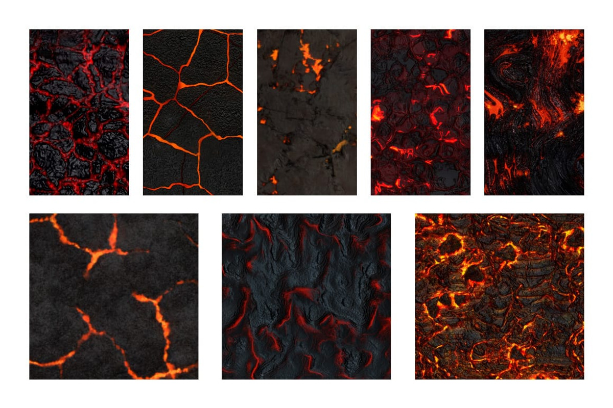 Lava Patterns, a Pattern Graphic by DesignerCandies
