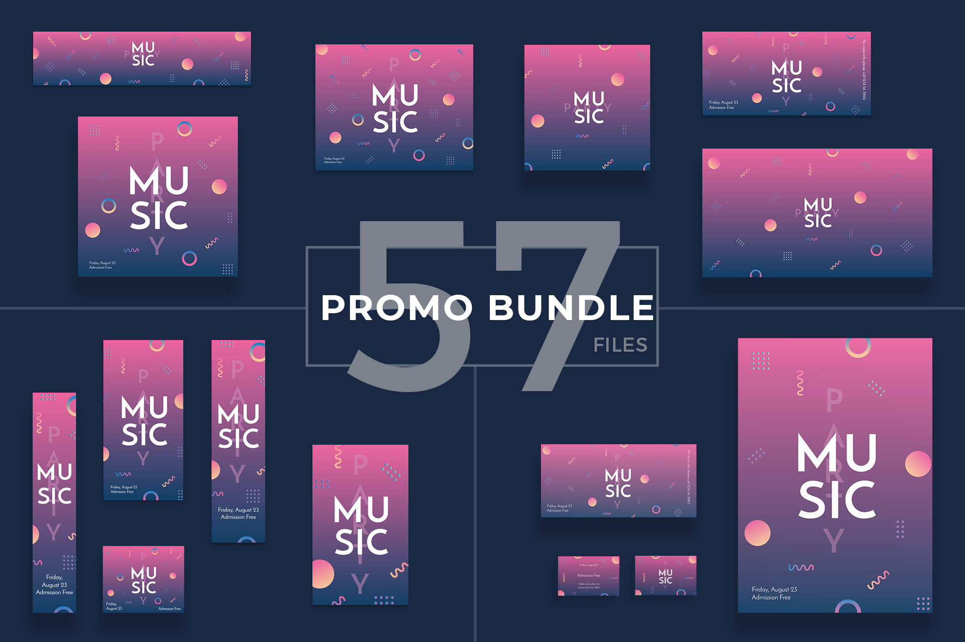 Promo Bundle | Music Party, a Poster Template by Amber Graphics