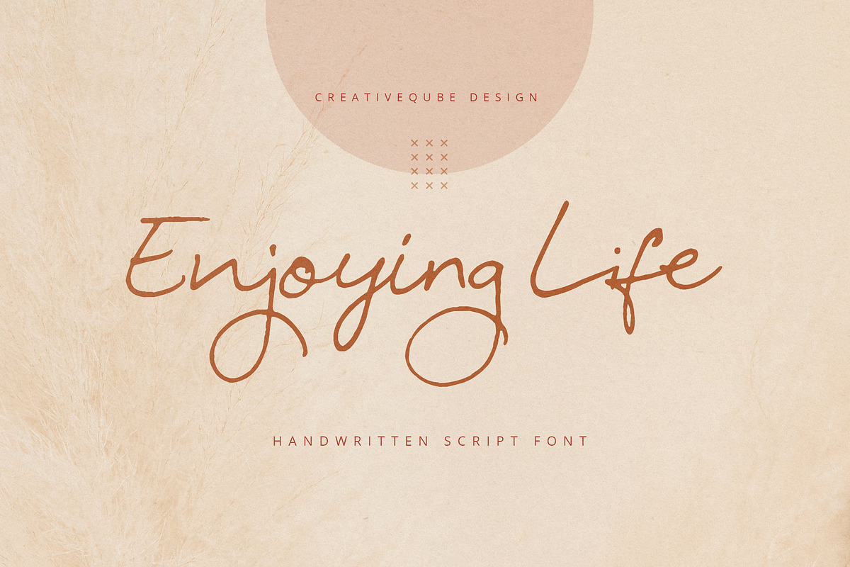 Enjoying Life Script Font, a Script Font by Creativeqube Design