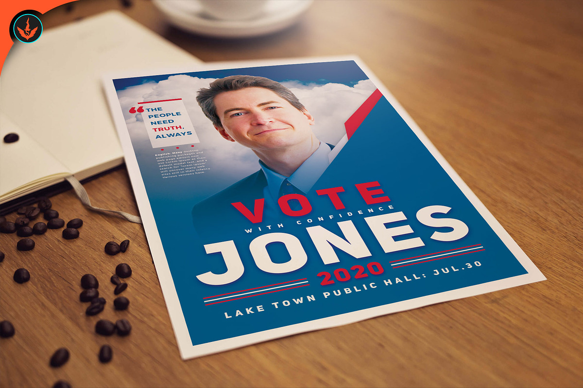 Political Flyer Template 8, a Flyer Template by SeraphimChris