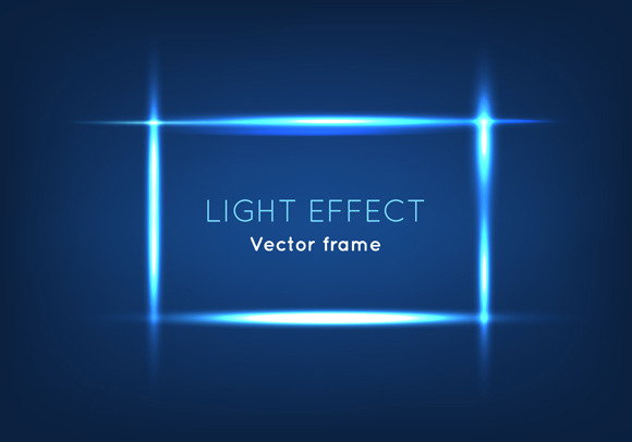 Blue Line Vector Frame, a Decorative Illustration by robuart