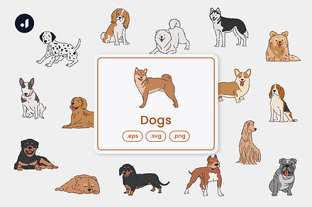 Dog digital assets for download | Creative Market