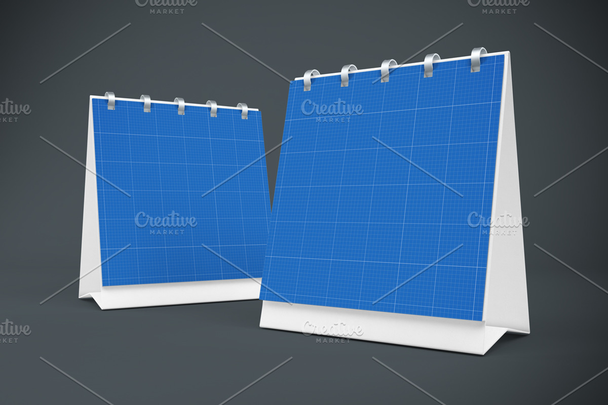 Square Calendar Mockup, a Print Template by Qaleb Studio