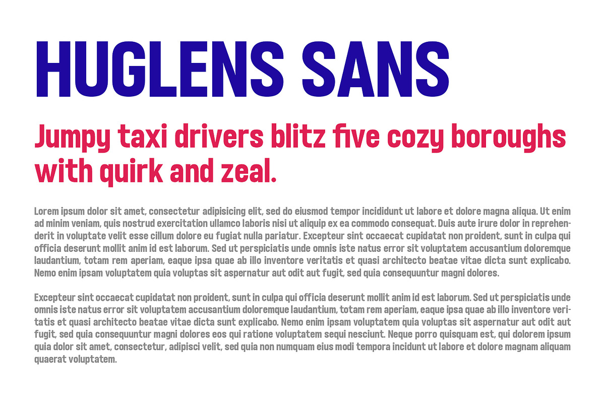 Huglens Sans & Script Font Duo