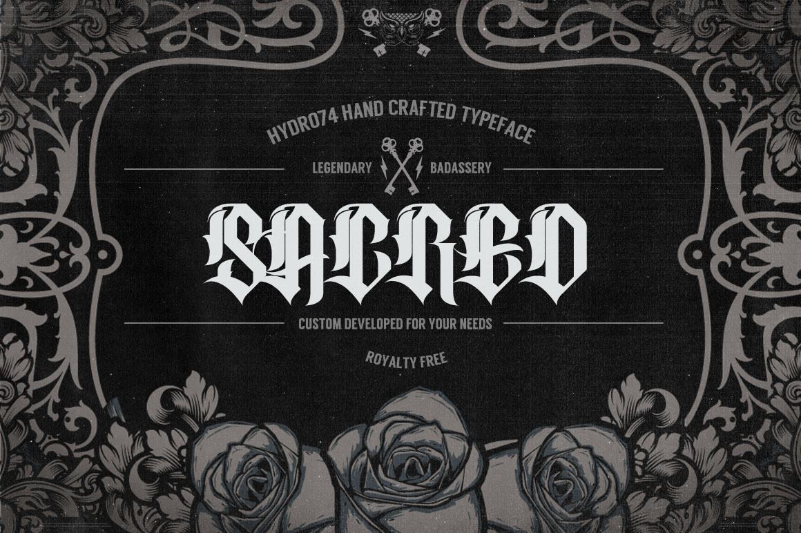 Sacred, a Font by Hydro74 | Creative Market