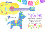 Fiesta Clip Art Kit, an Illustration by Graphic Blue Bird | Creative Market