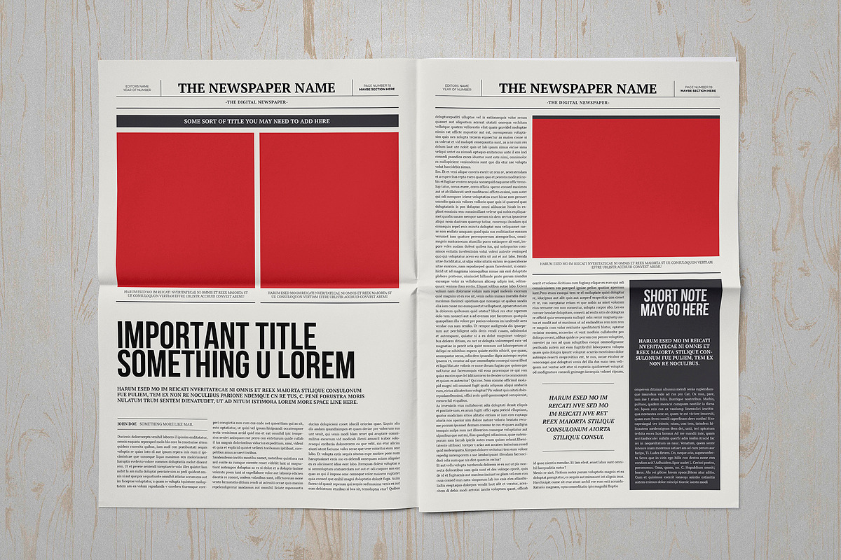 Classic A3 Newspaper Template, a Brochure Template by Luuqas Design