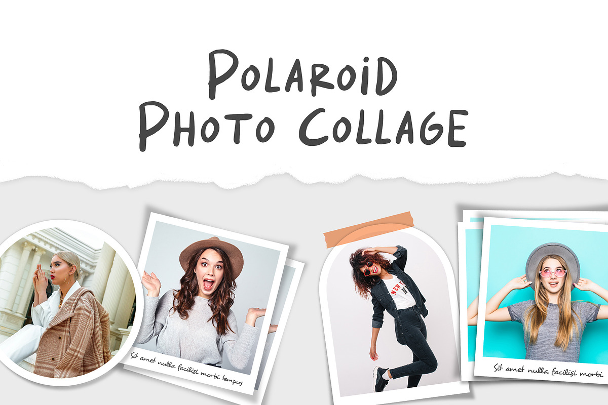 Polaroid Photo Collage, a Social Media Template by Weape Studio