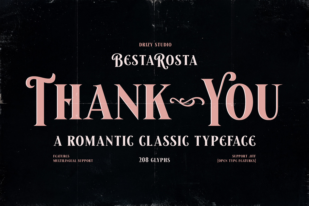 Besta Rosta - Romantic Classic Font, a Serif Font by Drizy