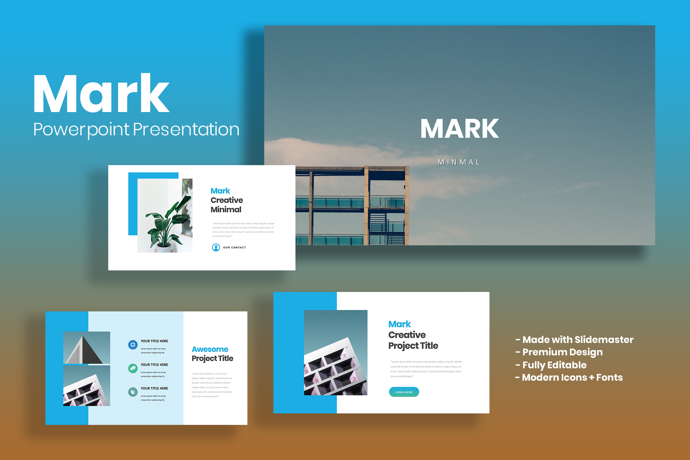 Mark - Powerpoint Template, a Presentation Template by AQR Studio