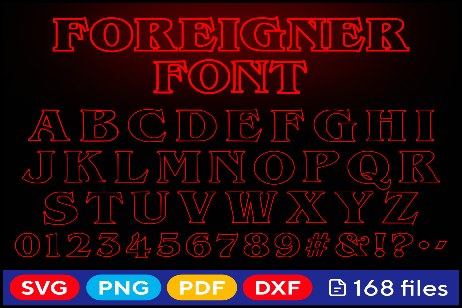 Strange Font Svg Png Pdf Dxf, an Object Graphic by Custom Fonts & Patterns
