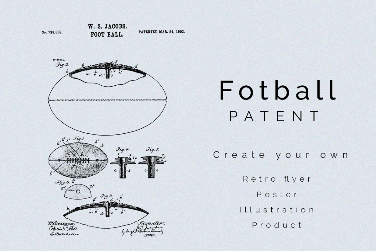 Fotball Patent, an Illustration by Nordic Designs